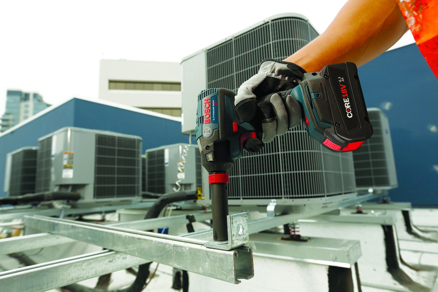 Bosch IDH182-B24 18V EC Brushless 1/4" and 1/2" Socket-Ready Impact Driver Kit with (2) CORE18V Batteries, Blue