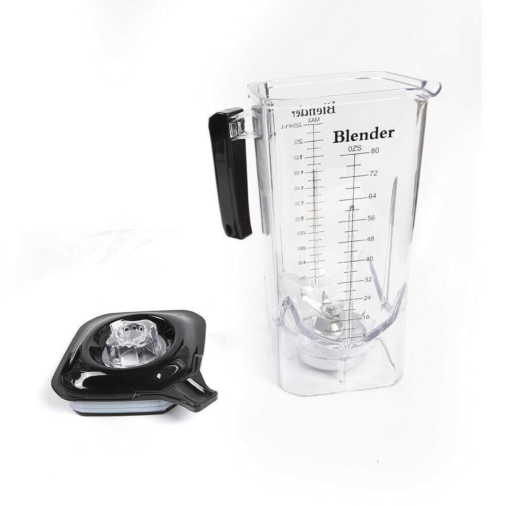 CNCEST Commercial Blender Juicer Mixer Smooth Ice Cream Maker Mixer Soy Milk Maker Mixer 2.2L 2200W Soundproof Blender Food Processor