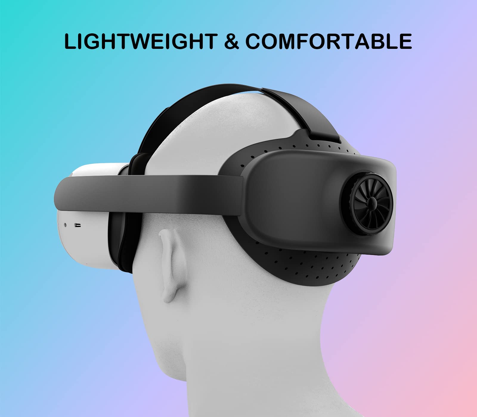 BUSQUEDA Elite Strap for Oculus Quest 2, Lightweight & Comfortable Replacement Accessories for Meta Quest 2 Head Strap,Enhanced Support in VR (Black)