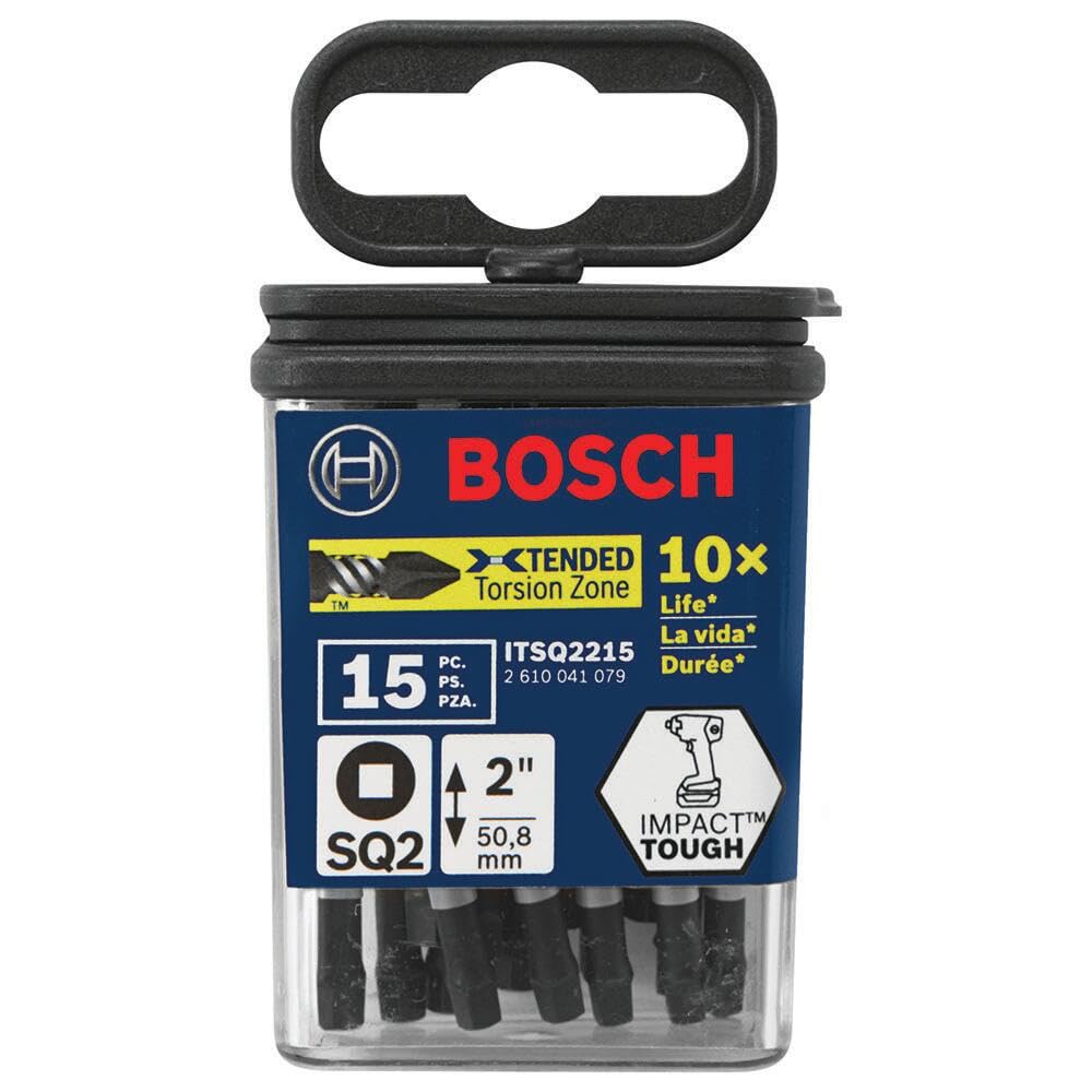 BOSCH ITSQ2201 1-Piece 2 In. Square #2 Impact Tough Screwdriving Power Bit