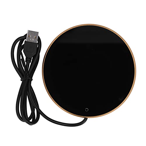 Coffee Mug Warmer, 55°C Constant Coffee Cup Warmer Heating Mat Electric Beverage Warmer for Tea Water Milk(Gold)