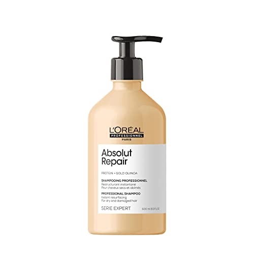 L'Oréal Professionnel Absolut Repair Shampoo | Protein Hair Treatment | Repairs Damage & Provides Shine | With Quinoa & Proteins | For Dry, Damaged Hair | 16.9 Fl. Oz.