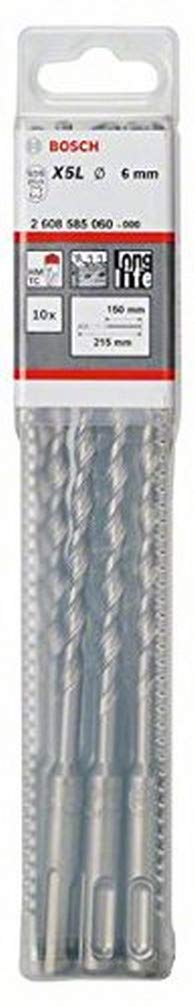 Bosch 2608585060 Hammer Drill Bit SDS-Plus-7 6mmx8.46In 10 Pcs