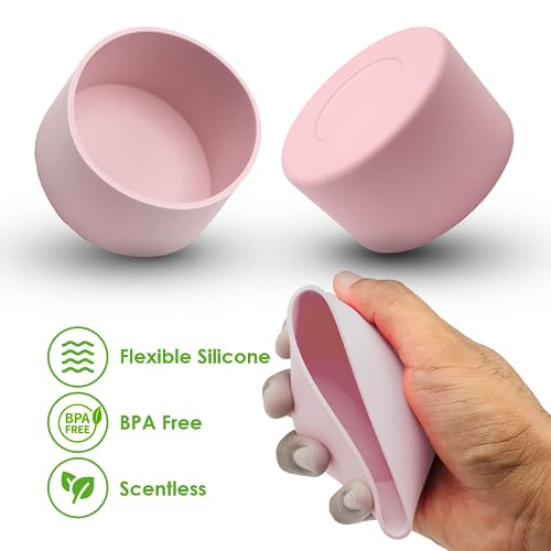 Elevate 2 Pcs Silicone Boot for Stanley Quencher 40oz, 30oz Tumbler with Handle and Stanley IceFlow 20oz, Anti-Slip Protective Water Bottle Bottom Cover for Hydro Sport Flask Bottle 12oz-24oz (Pink)