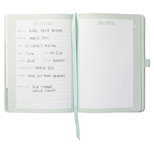 Busy B Baby B Pregnancy Journal with Diary, Notebook and 4 Storage Pockets - Cream, Neutral