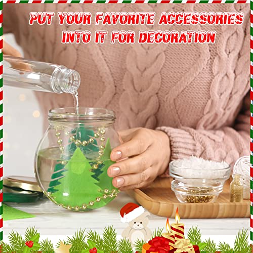 Mimorou 24 Pieces 3.9 Inch DIY Snow Globe Clear Plastic Water Globe with Screw Off Cap Water Globe Jar for DIY Crafts Home Decoration Gifts