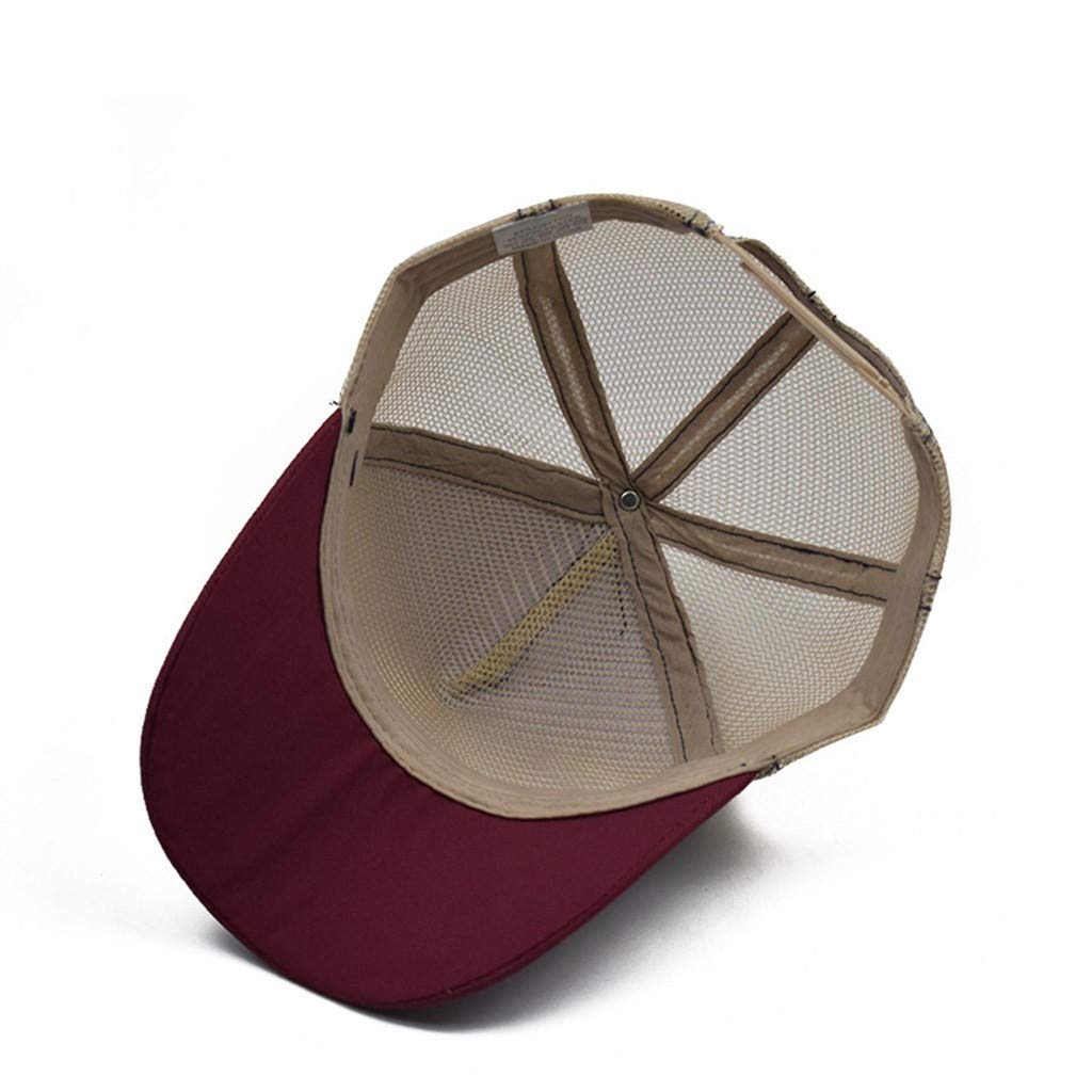 Casual Cap Baseball Adult Outdoors Sunshade Hop Cap Net Hip Baseball Caps Frame Hat Red