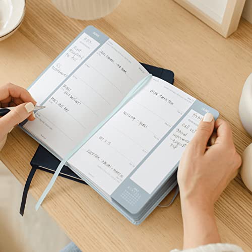 Busy B Busy Life Diary January to December 2022 - A5 Floral Week to View Planner with Dual Schedules, Pen Holder and Pockets