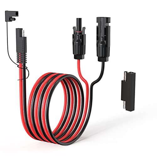 ELFCULB 10AWG 3.3FT Solar Connector to SAE Adapter 2 3.3 10 20 FT SAE Solar Panel Extension Cable with SAE Polarity Reverse Adapter for Solar Panels Car Battery Charger Kit
