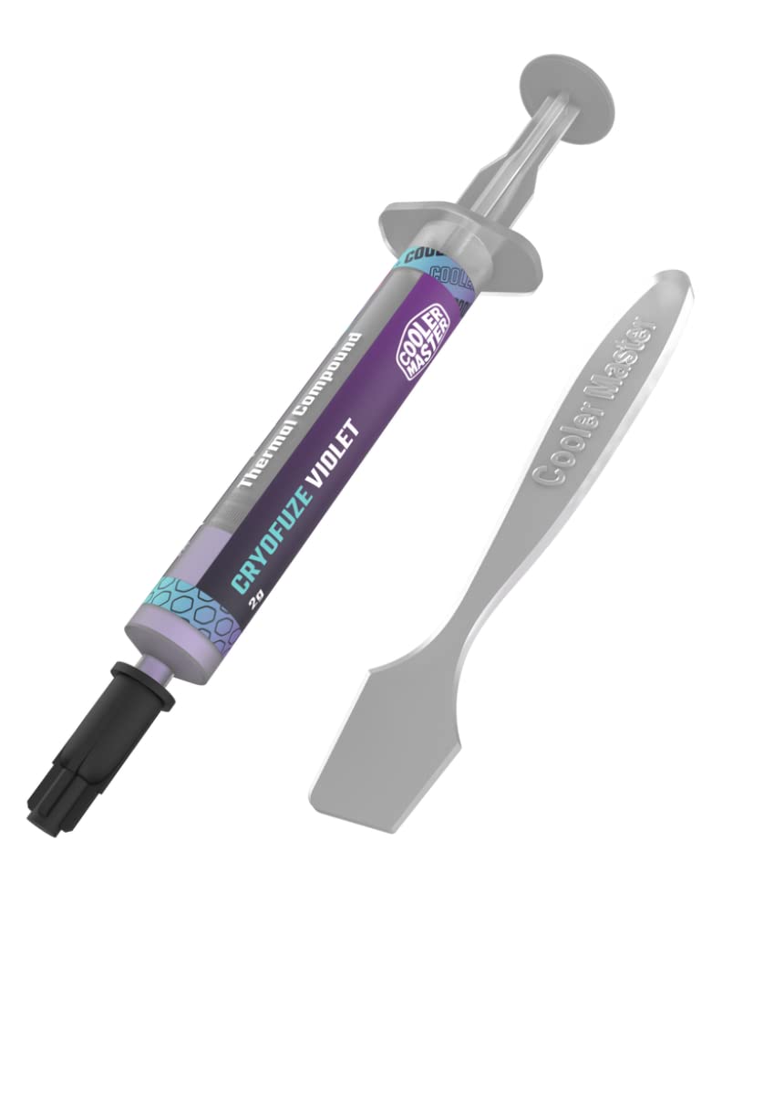 COOLERMASTER CryoFuze Violet Ultra-High Performance Thermal Paste, Nanoparticles, High CPU/GPU Conductivity W/m.k= 12.6m, Non Corrosive Formula,for CPU and GPU Coolers(2g)