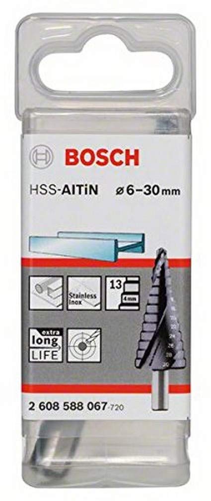 Bosch 2608588067 Hss-AlTiN Step Drill Bit 13 Parts 6-30mm