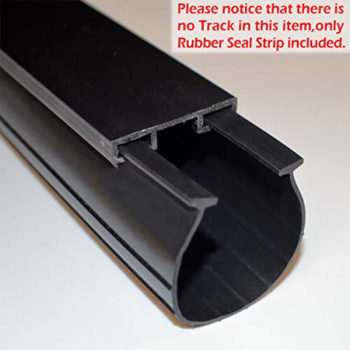 Garage Door U-Bottom Weather Stripping Kit Rubber Seal Strip Replacement, Universal Sealing Professional Grade T Rubber,5/16" T Ends, 3 3/4" Width X 20 Feet Lenth (Black)