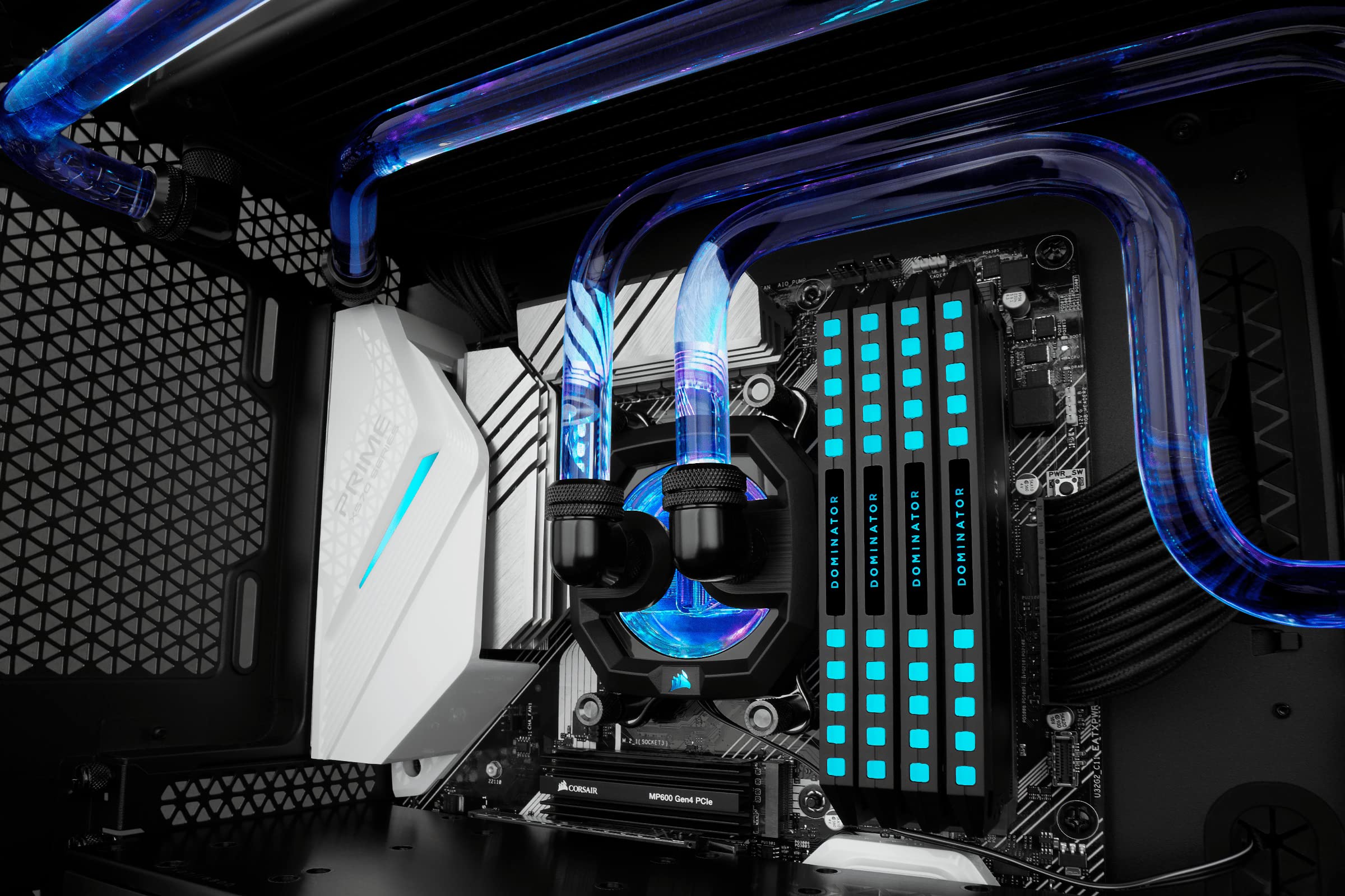 Corsair Hydro X Series iCUE XH5000i RGB PRO Custom Cooling Kit (Hardline CPU Cooling Loop, Pre-Bent Tubing, Dynamic RGB Lighting, Easy Installation, Made for CORSAIR 5000X/D Series Cases) Black