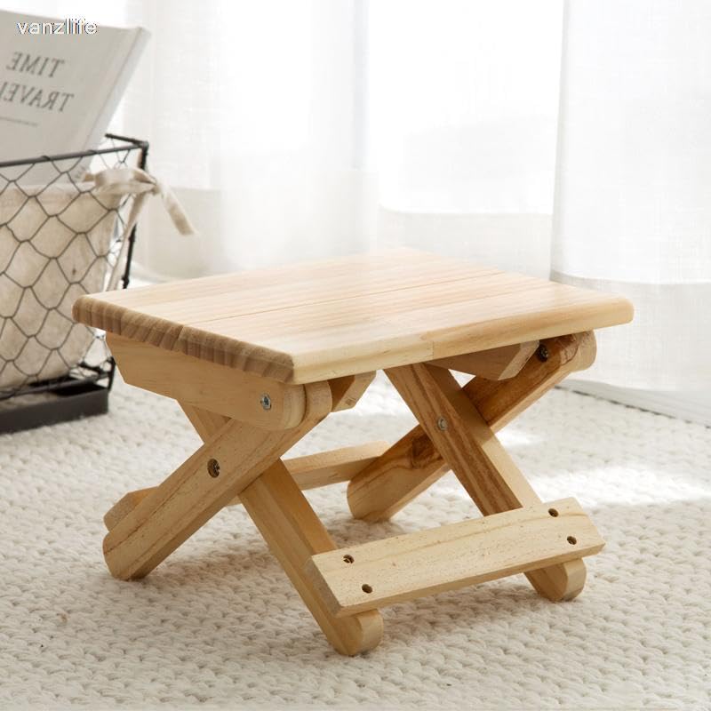 Foldable Solid Wood Stool Chair Portable Train Foldable Stool Adult organizing Small Chair Folding Bench