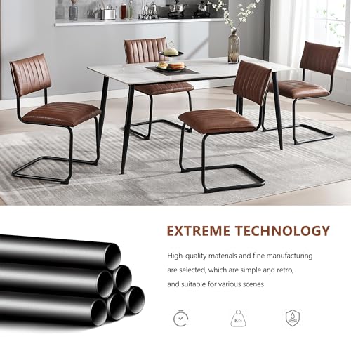 BV Vintage Suede Mid Century Dining Chairs Set of 4 - Elegant and Comfortable