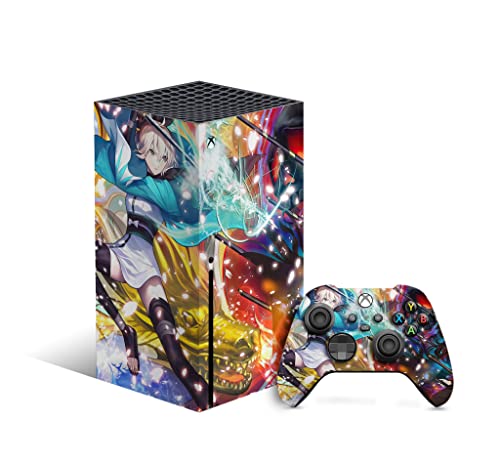 Dark Nightmare Knight Video Game X-box-Series-X Skin Stickers, Full Body Vinyl Decal Cover for X-box-Series-X Console & Controllers