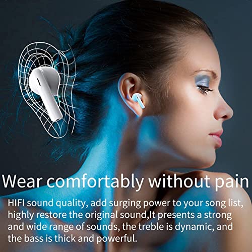 GVOVG Wireless Headphones, Bluetooth 5.3 Headphones with Active Noise, IPX7 Waterproof Stereo Sound Wireless Earbuds with Charging Case, Bluetooth Earbuds with Microphone for iOS/Android