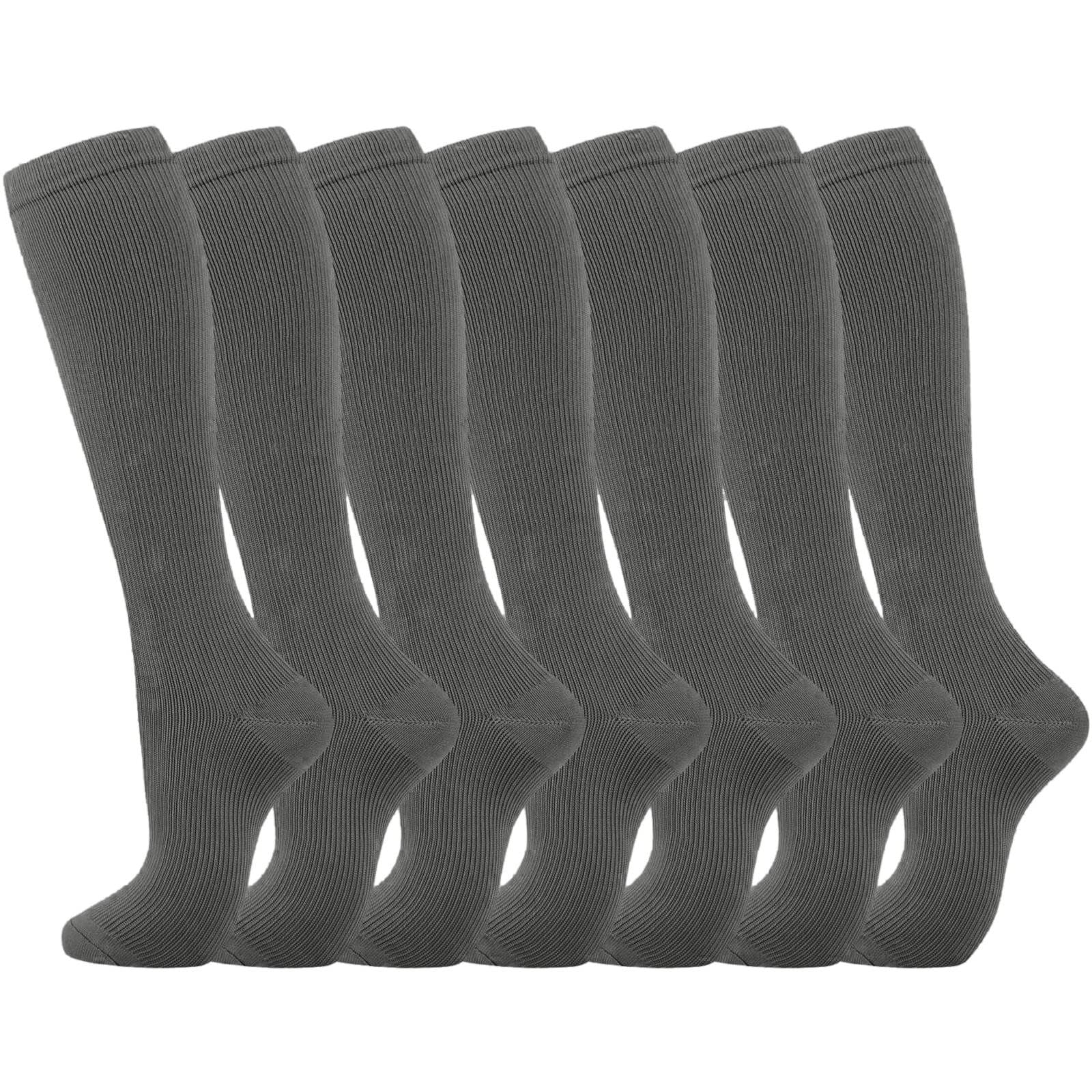 Compression Socks - Compression Socks for Women & Men Circulation - Best Support for Nurses, Running, Athletic Long Socks Football No Shoe Socks for Men