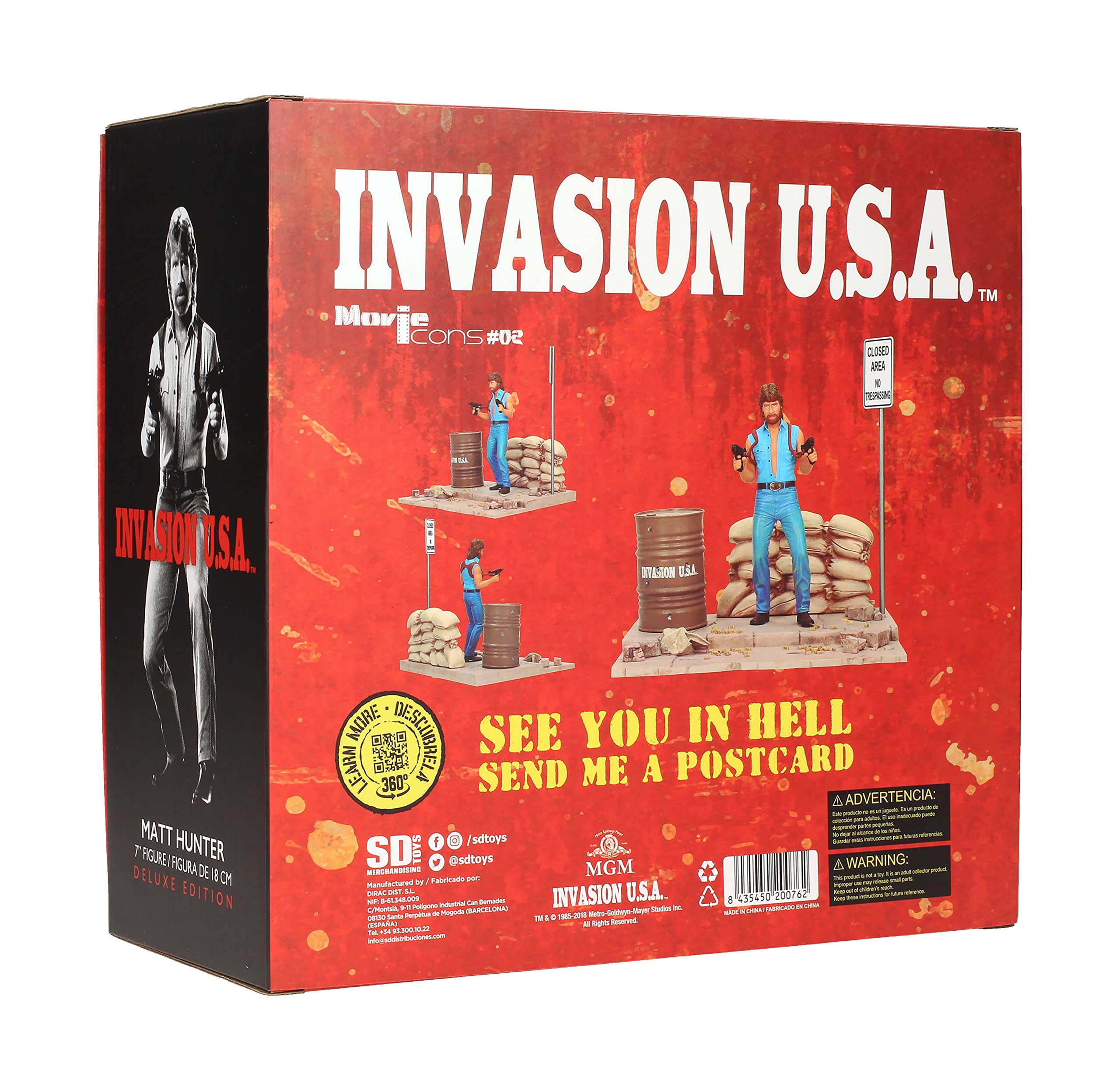 SD Toys Movie Icons: Invasion USA Matt Hunter Figure with Diorama