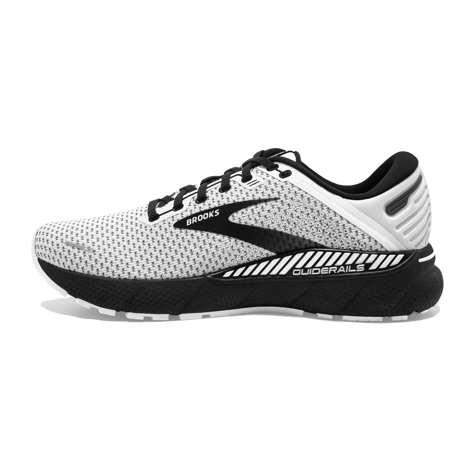 Brooks Women's Adrenaline GTS 22 Supportive Running Shoe - White/Grey/Black - 8 Medium