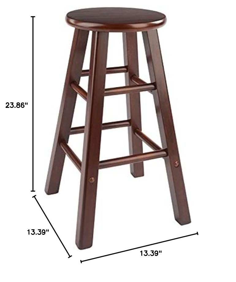 Winsome Wood Element Counter Stools, 2-Pc Set, Walnut, 24