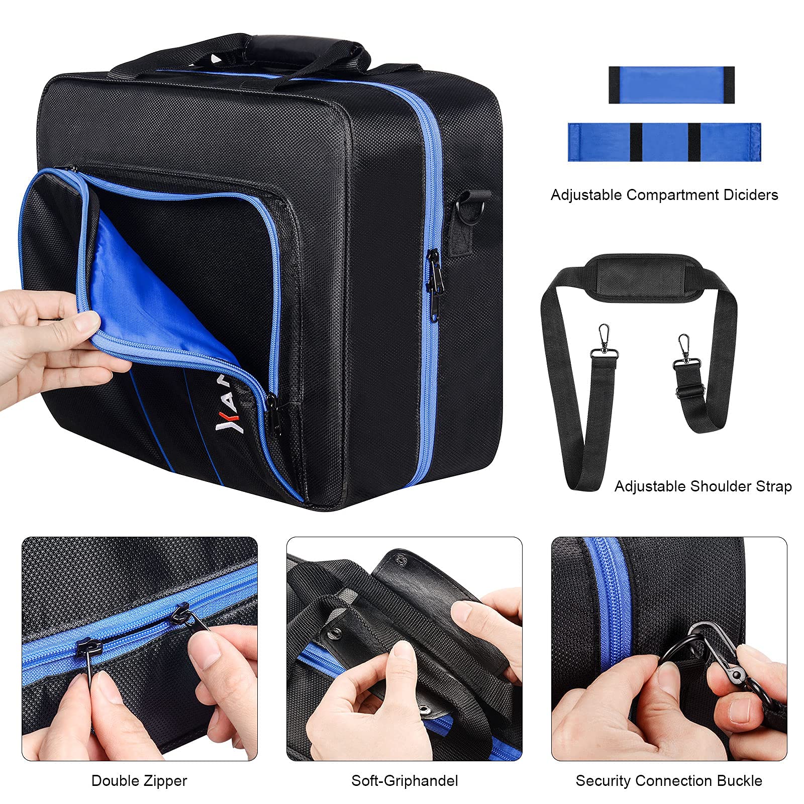 Carrying Case Compatible with Xbox Series X & S Console, Portable Travel Storage Bag Organizer for Xbox Game Console Gaming Headset, Controllers, Cables and Other Accessories.