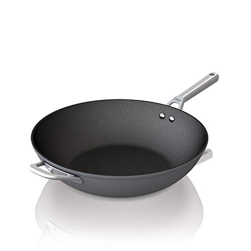 Ninja C39900 Foodi 16-Piece Cookware Set NeverStick Premium Hard-Anodized Slate Grey & C30928 Foodi NeverStick Premium Hard-Anodized, 11-Inch Wok, Slate Grey