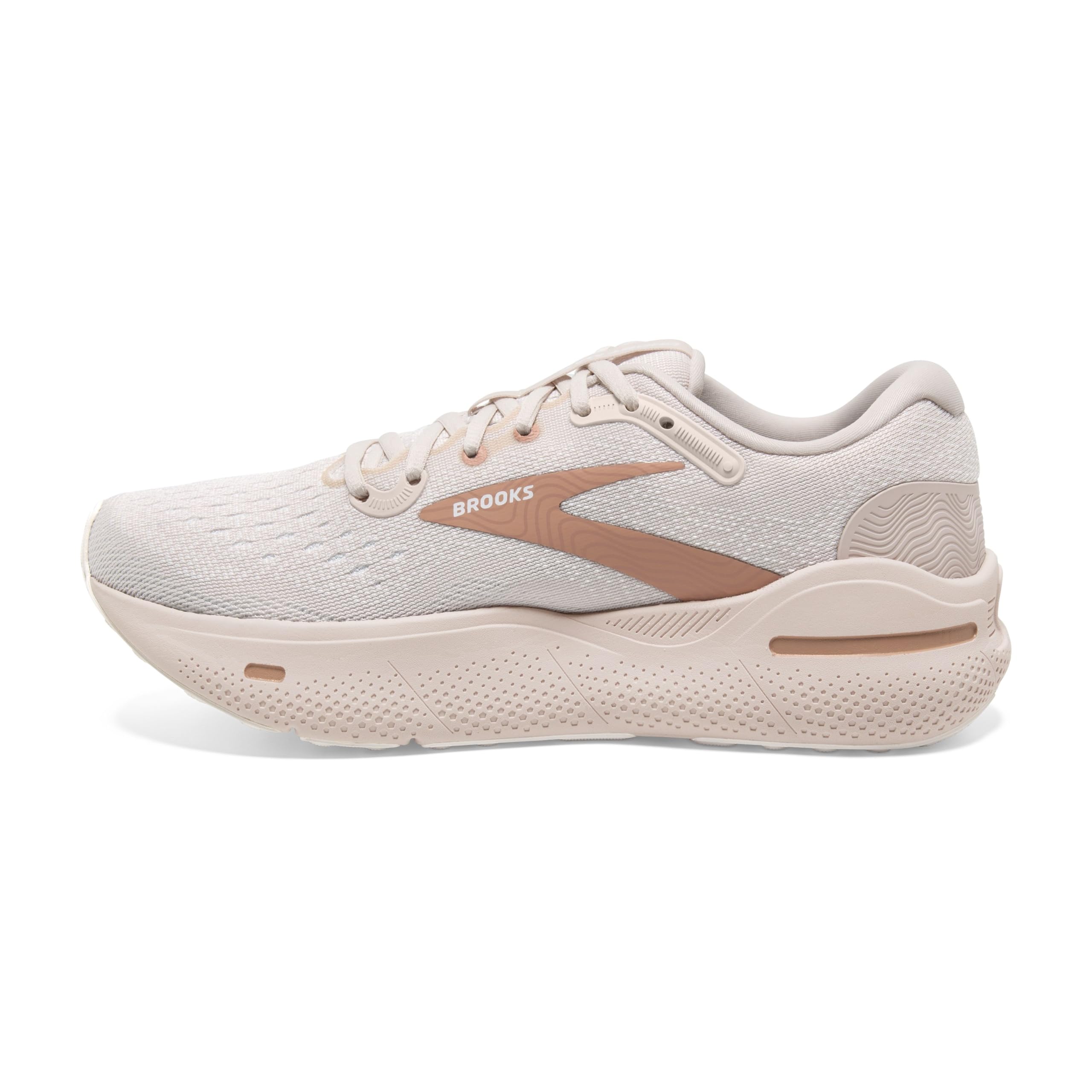 Brooks Women’s Ghost Max Cushion Neutral Running & Walking Shoe - Crystal Gray/White/Tuscany - 8.5 Medium