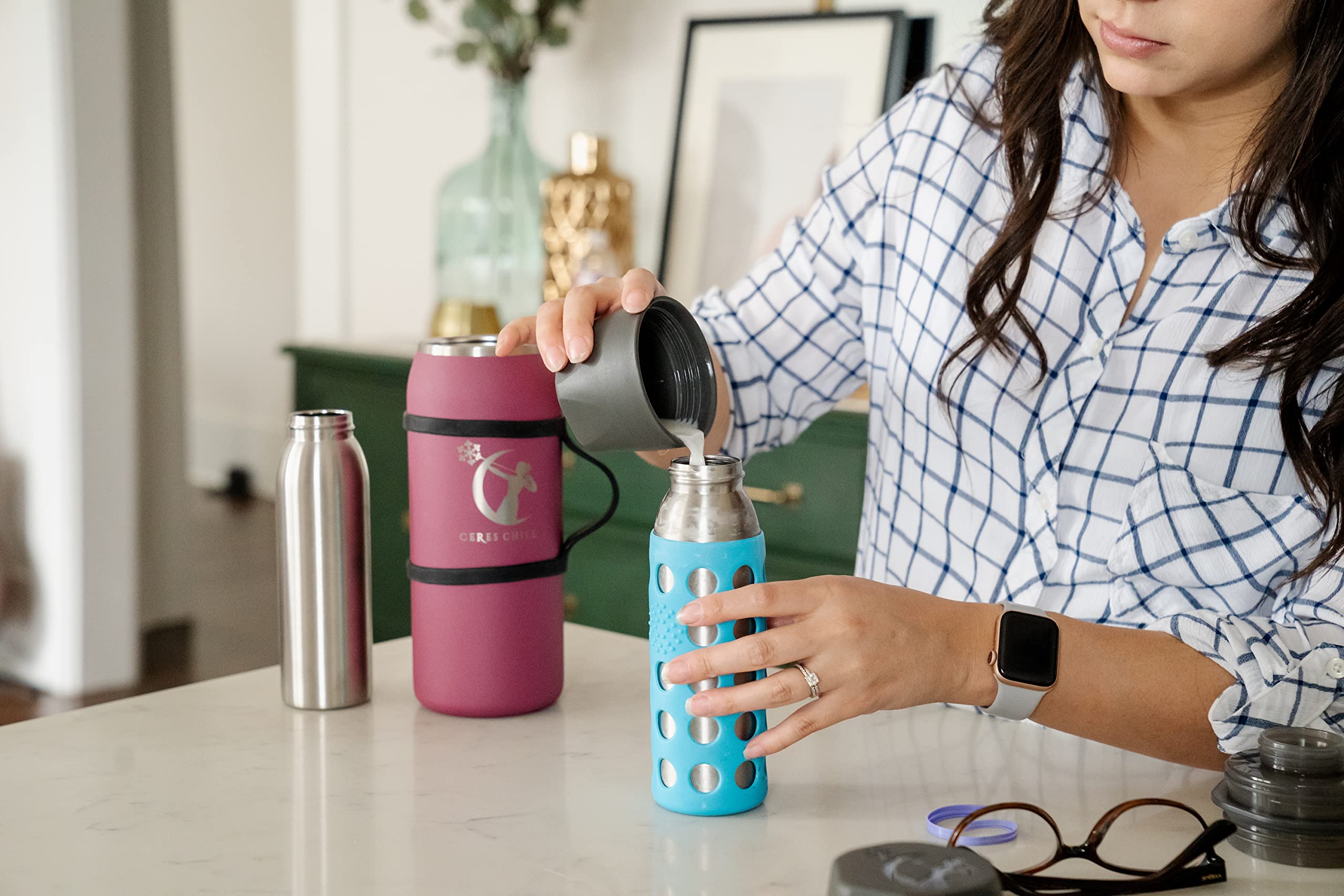 Breastmilk Chiller Reusable Storage Container by CERES CHILL | Keeps Milk Safe for up to 20 Hours | Connects w/Major Pumps (1 Chiller, Zen Green)