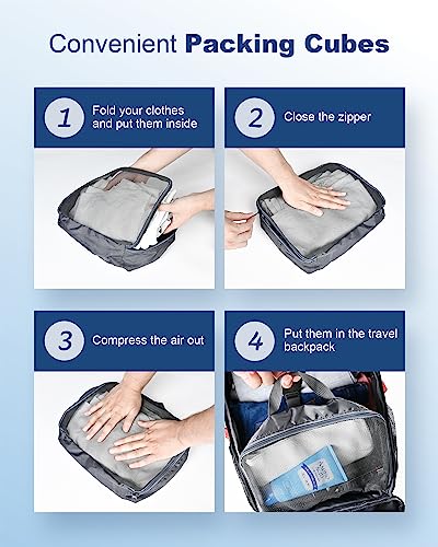 DTBG 50L Extra Large Travel Backpack Suitcase Carry On airplanes Luggage Bag for Men Fits 17 Inch Laptop computer Water Resistant Backpack For weekender Travel Work College Business -Black