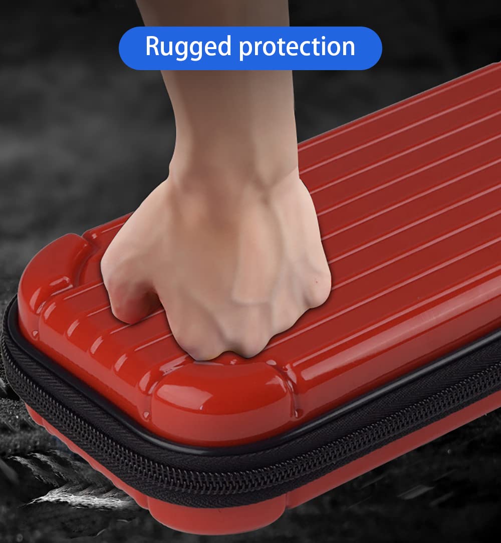 Carrying Case for Nintendo Switch OLED / Lite, Covered with ABS Hard Shell,Shockproof and Wear-Resistant,with 8 Game Cards Slots,Compatible for Nintendo Switch Accessories Older Models,Red