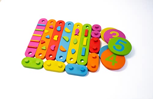 Wood Balance Beam Set for Children - Montessori Toddler Obstacle Path with Stepping Stones