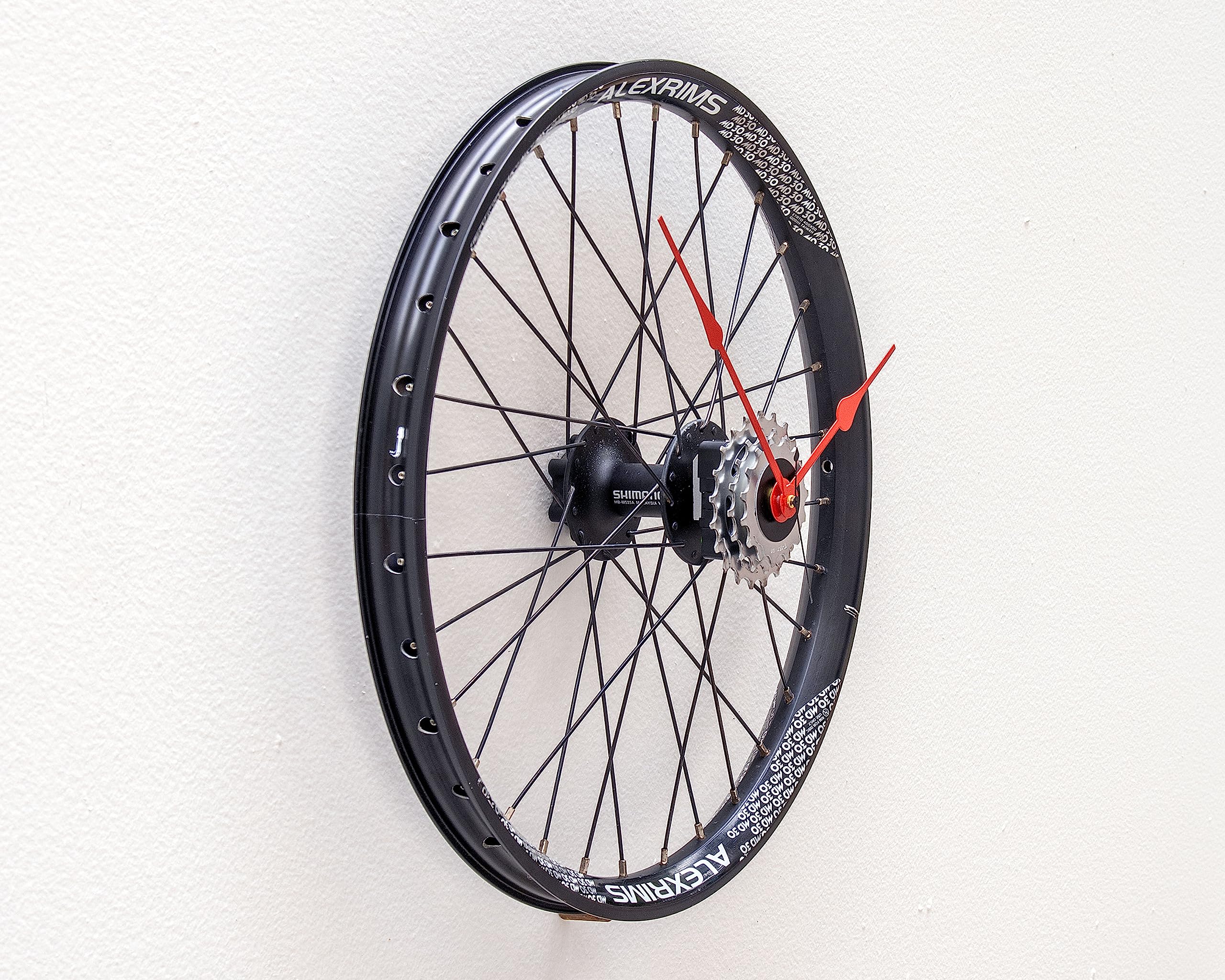 Bike Wheel Clock, Large, Wall, Cyclist, Unique, Steampunk, Decor, Bicycle, spoke, time, gear, cycle, recycle, upcycle, repurpose, reuse,