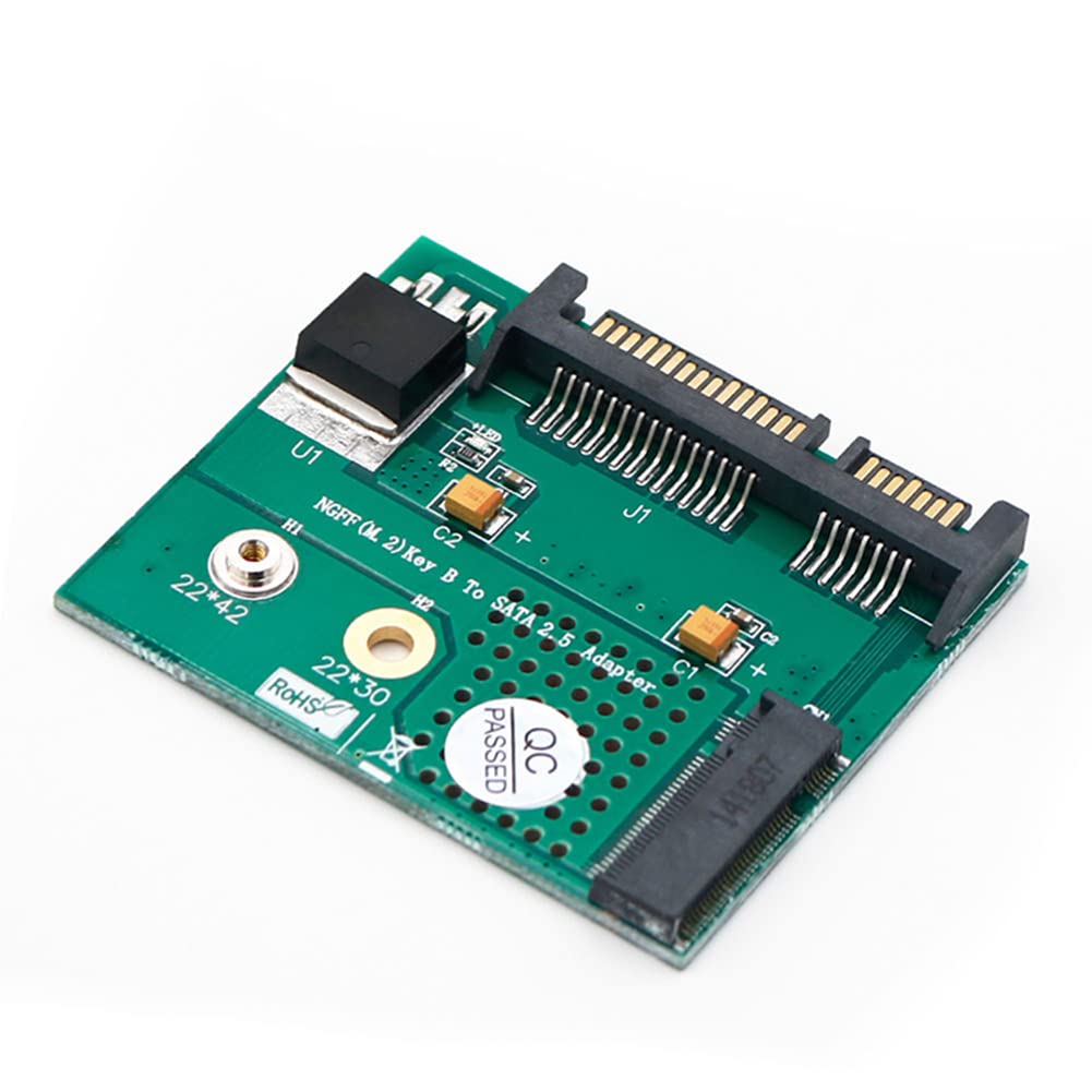 IJJ mSATA(Mini PCIe) SSD (Solid State Drive) to 2.5-inch SATA Adapter Card 1pcs