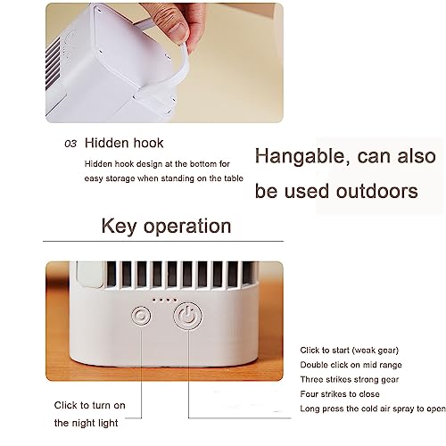 Fufafayo Home Portable Conditioner, Portable Automatic Remote Head Conditioner, USB Mini Conditioner With 3-Speed With Automatic Head Shaking For Home Office, Bedroom, Desktop