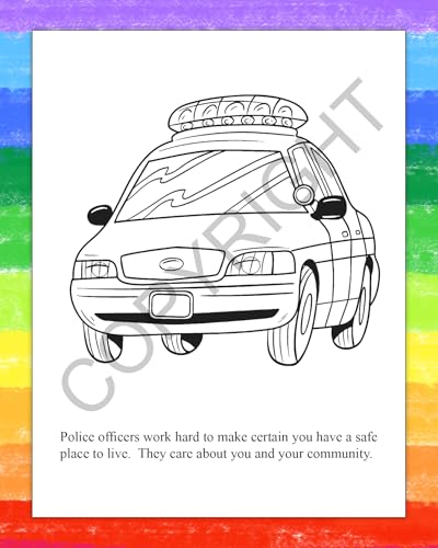 ZOCO - A Visit to The Police Station - Coloring Books (25 Bulk Pack, Without Crayons) - Games, Puzzles, Fun Activities, Gifts for Kids