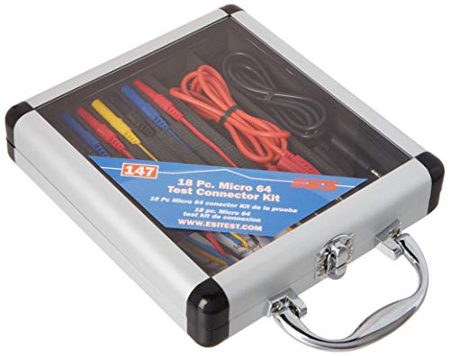 Electronic Specialties 147 Silver 7" x 7.75" x 1.75" 18 Piece Micro 64 Test Connector Kit
