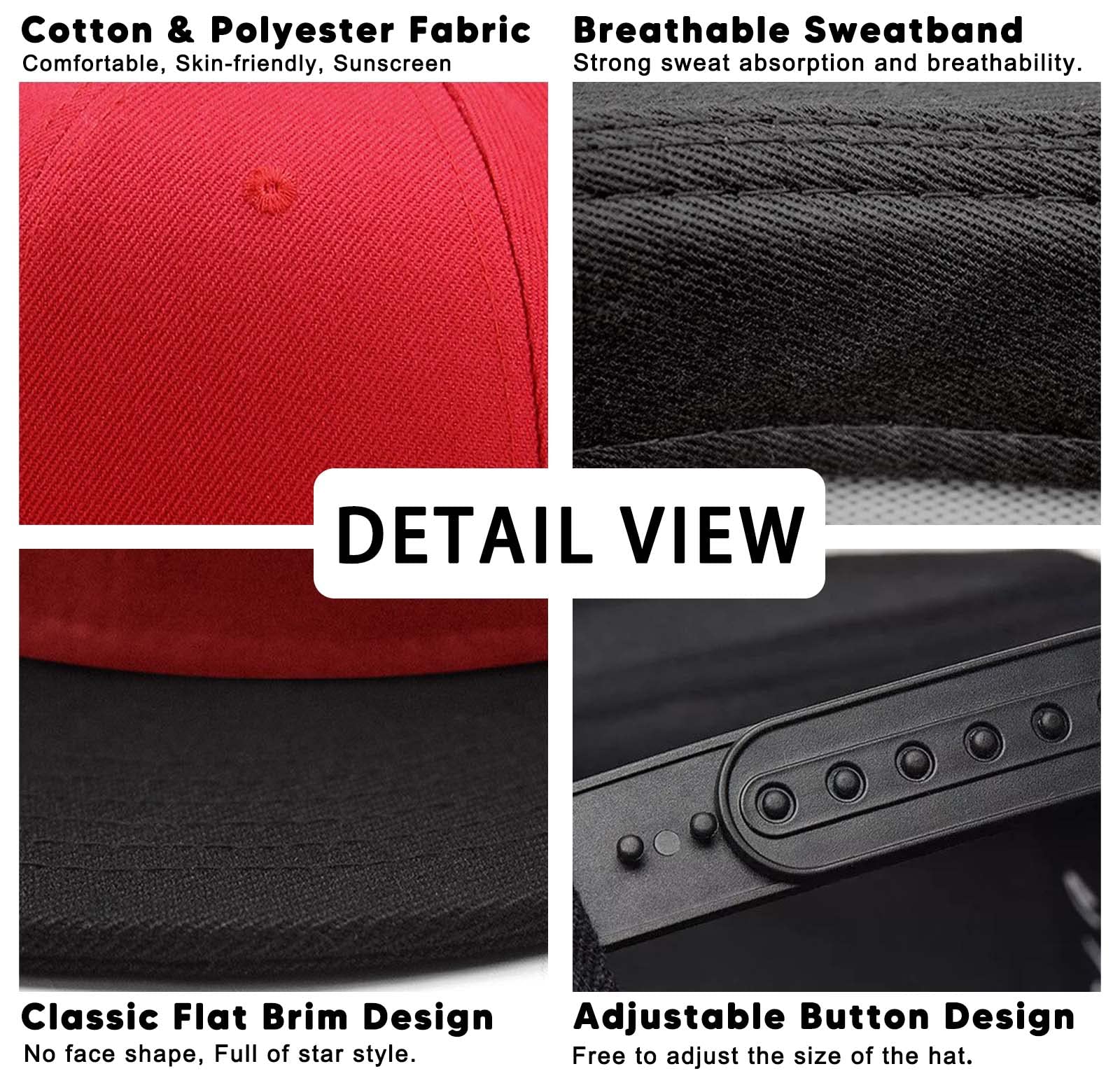Classic Snapback Hats for Men and Women - Hip Hop Stylish Flat Bill Hats Blank Adjustable Size-Camo-1