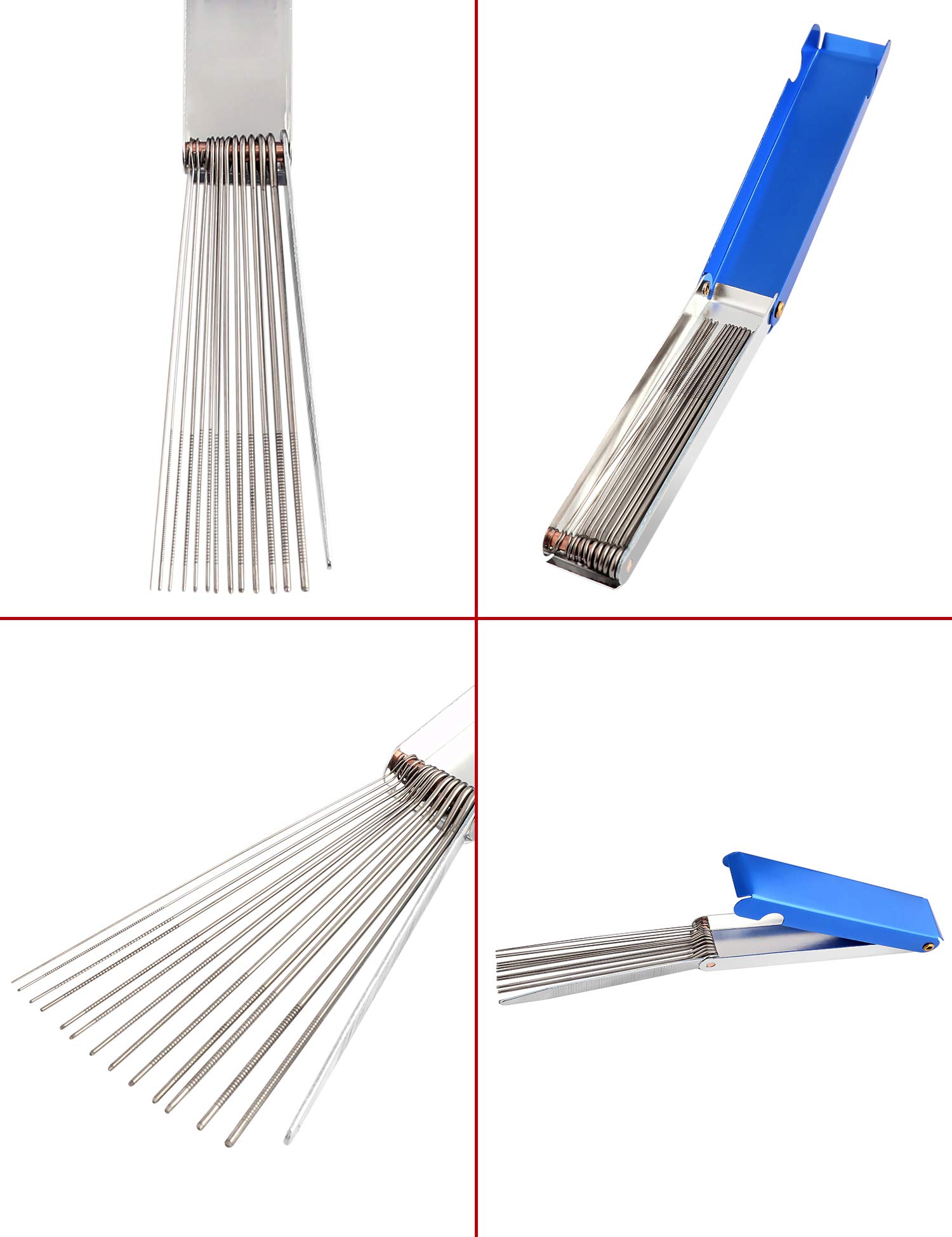 Metallor Guitar Nut Slotting Files Saw Rods Filing Tools Long Shaft Tip Cleaner Files Bridge Slot Filing Luthier Tools.