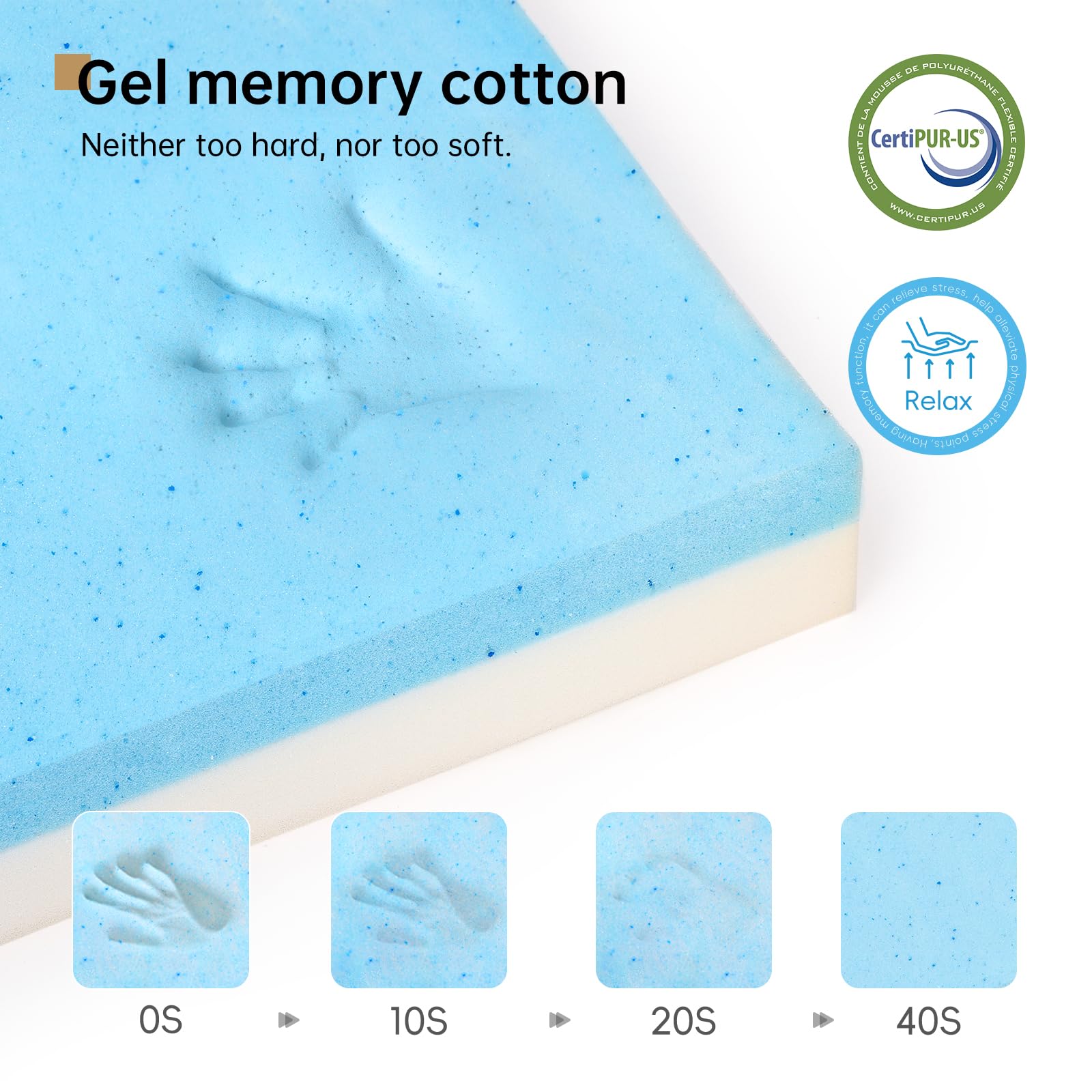 COOLMI Full Mattress, 12 Inch, Pressure Relief, Protecting Spine, Silent Sleep, Soft and Comfortable Medium Firm Memory Foam, CertiPUR-US.