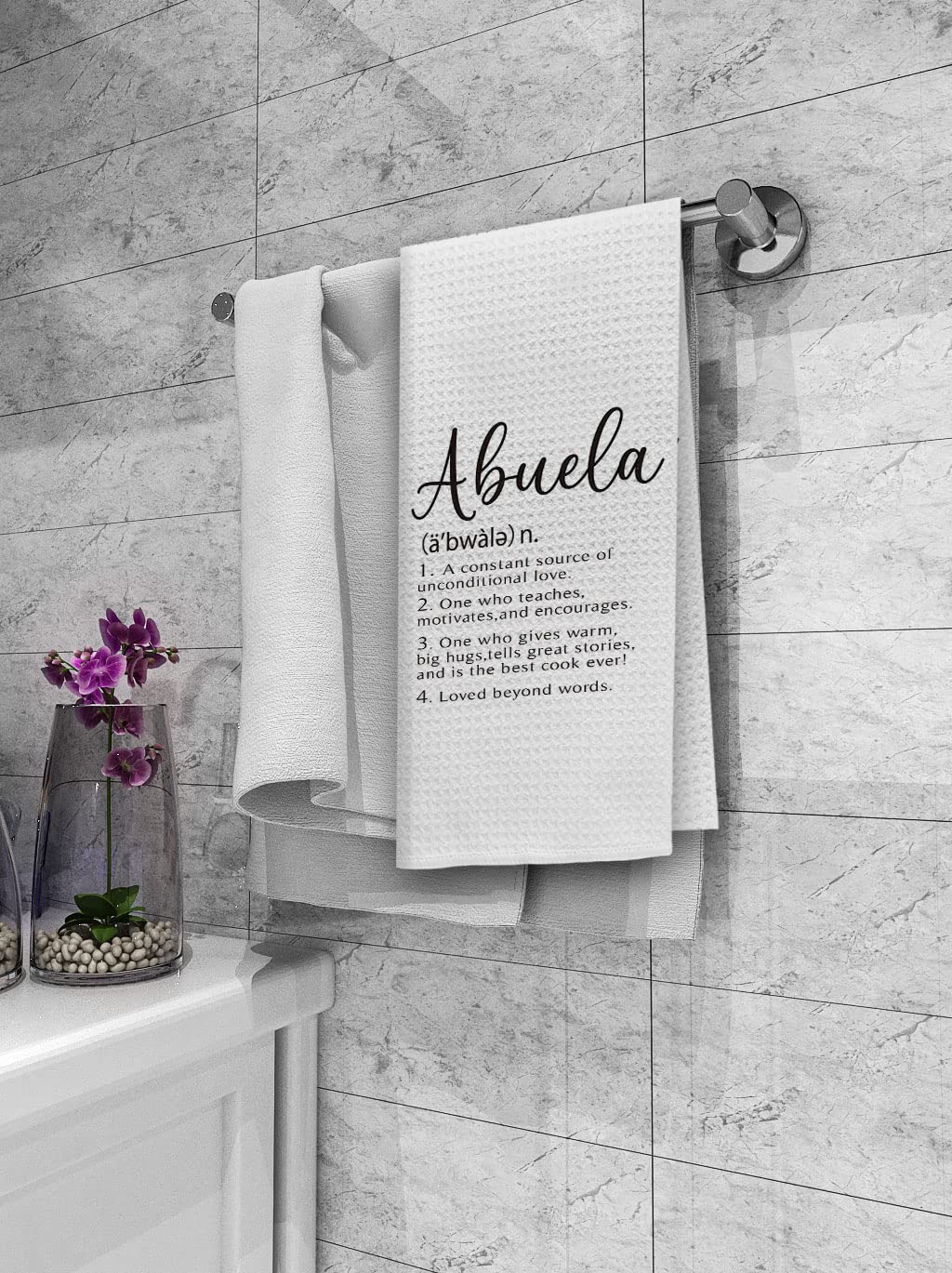 Dibor Abuela Definition Kitchen Towels Dish Towels Dishcloth,Abuela Grandma Appreciation Decorative Absorbent Drying Cloth Hand Towels Tea Towels for Bathroom Kitchen,Grandma