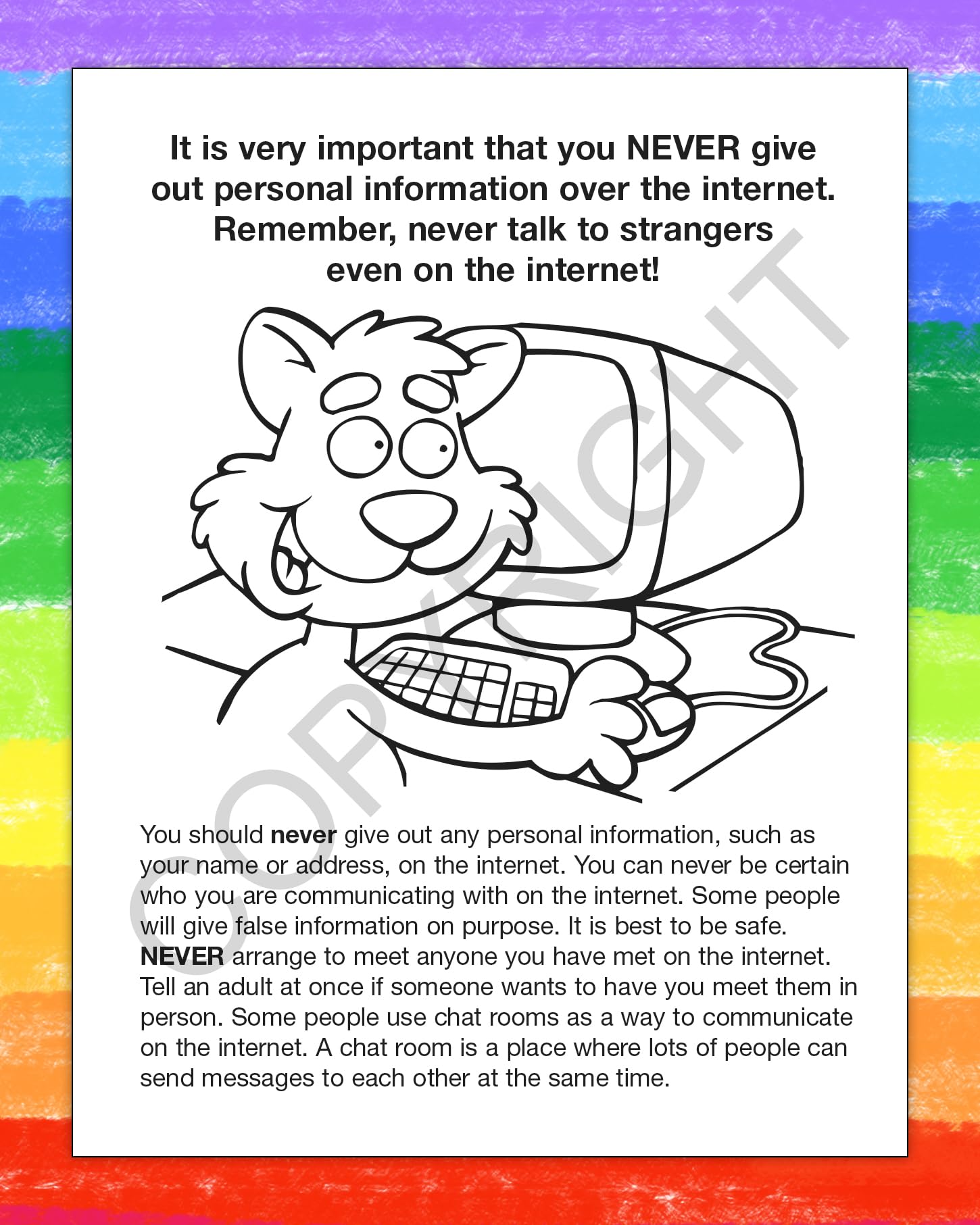 ZOCO - Internet and Web Safety - Kids Educational Coloring Books (25 Bulk Pack, Without Crayons) - Stay Safe Online - Games, Puzzles, Activities for Children