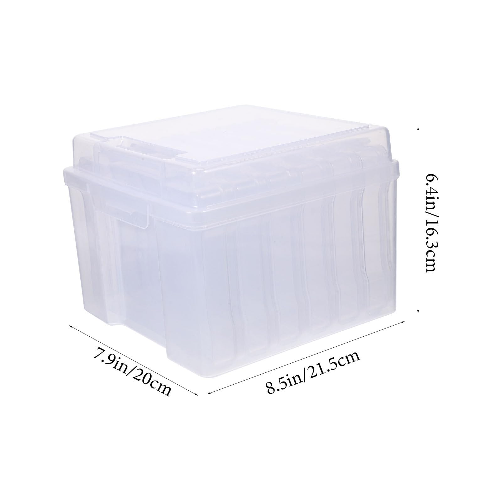 VILLCASE Plastic Postcards Storage Box, Transparent Greeting Card Organizer Portable Business Card Holder, Photo Organizer Cases for Crafts, Scrapbook, Paper, Envelopes