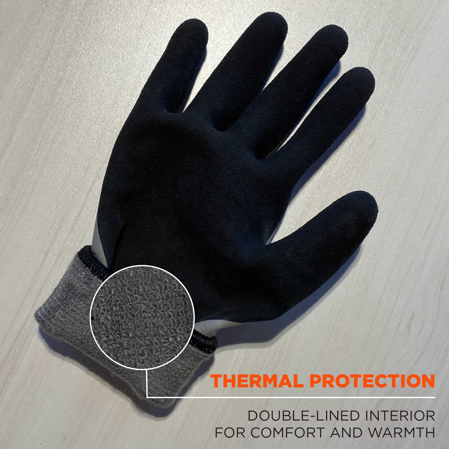 Ergodyne ProFlex 7501 Coated Waterproof Winter Work Gloves Gray, Large, 1 Pair