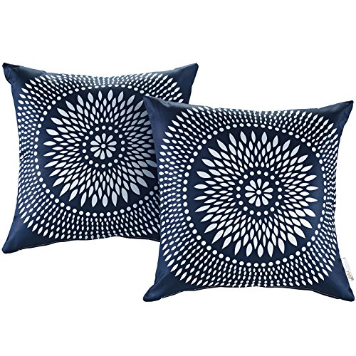 Modway Outdoor Indoor All Weather Patio Throw Pillow in Cartouche