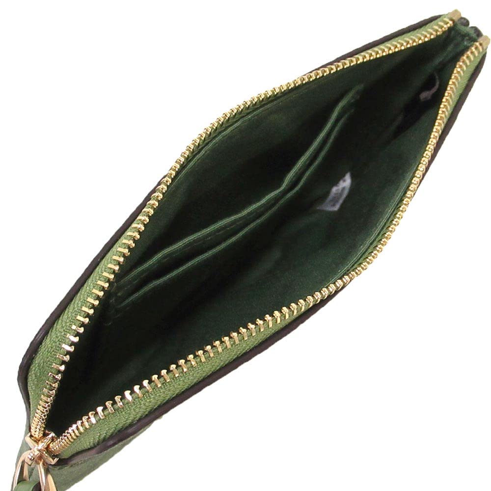 Coach Corner Zip Small Wristlet Style No. 91178 Neon Green