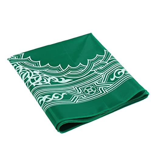 Muslim Prayer Rug Soft Namaz Sajadah Travel Prayer Mat with Compass Water Resistant Praying Carpet for Ramadan, Light Green