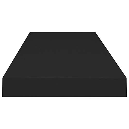 DYRJDJWIDHW Floating Wall Shelves 4 pcs Bookshelf for Bedroom,Shelves,Wood Bookcase,Suitable for Bedroom, Office, Living Room, Study,Black 31.5"x9.3"x1.5" MDF