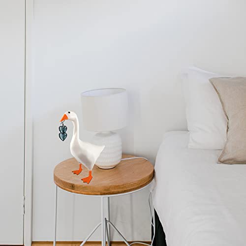 Goose Statue Magnetic Key Holder, Animal Magnetic Key Holder Sculpture Modern Home Decor,Cute Magnetic Goose Key Holder for Key Hooks Pens Bells (Yellow)