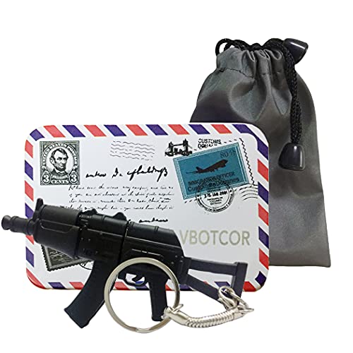 Cartoon USB 2.0 Flash Drive Memory Thumb Stick Date Storage Jump Pendrive Cute Funny Gun Shape with Key Chain for Computer Laptop Novelty Gift AK47 128GB